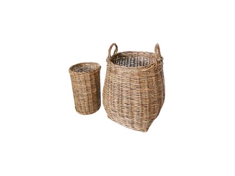 HEARTH AND HOME 2PC NATURAL LOG BASKETS