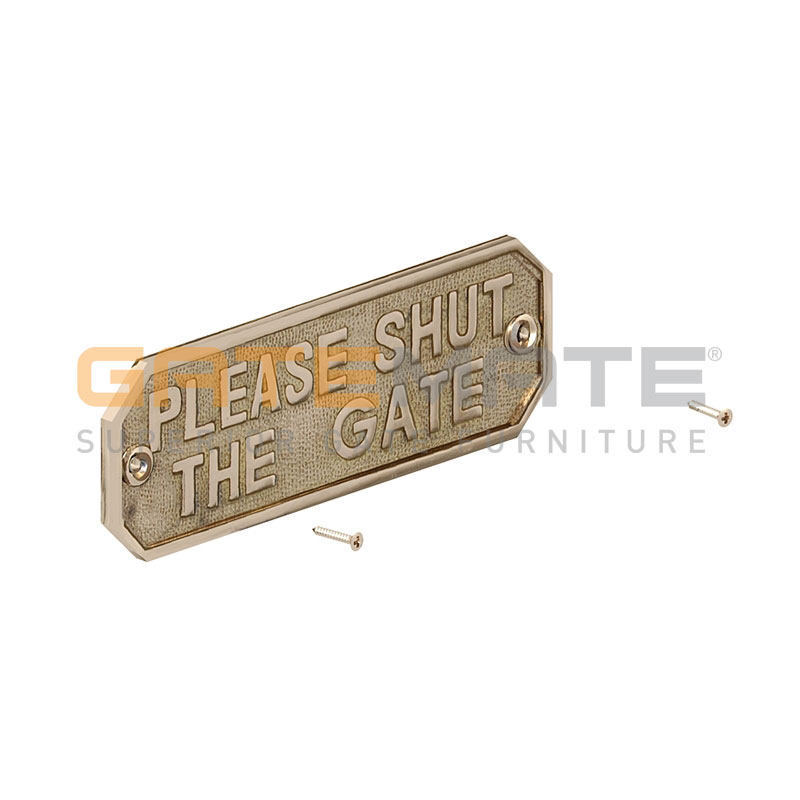 GM`PLEASE SHUT THE GATE` SIGN